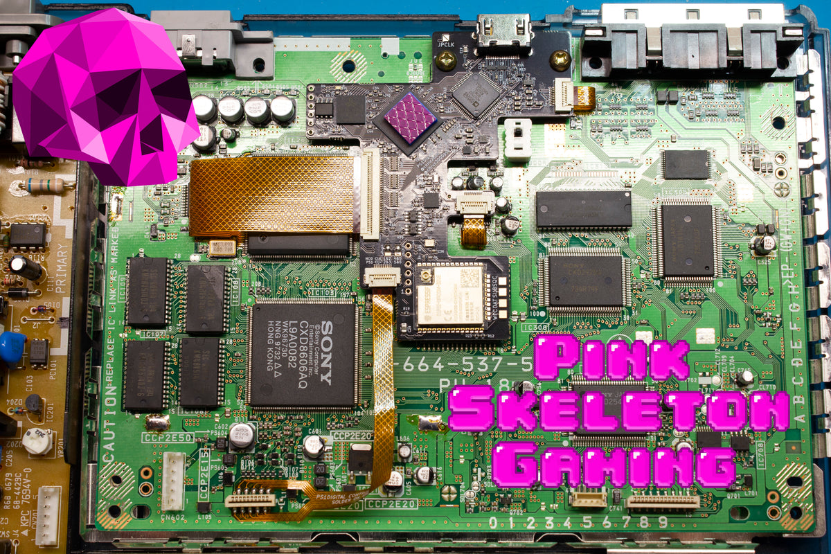 PS1 Digital / Retro GEM Install – Pink Skeleton Gaming